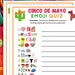 Printable Cinco De Mayo Game Emoji Pictionary Party Game | Emoji Quiz ...