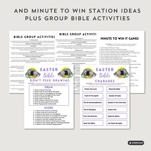 Printable Easter Themed Bible Games and Answers Mega Bundle |sunday ...