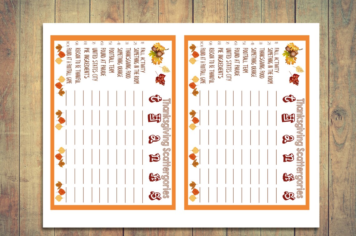 Thanksgiving Games Printable Thanksgiving Party Game Whats | Etsy