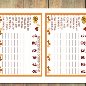 Thanksgiving Games, Printable Thanksgiving Party Game, Whats in Your ...