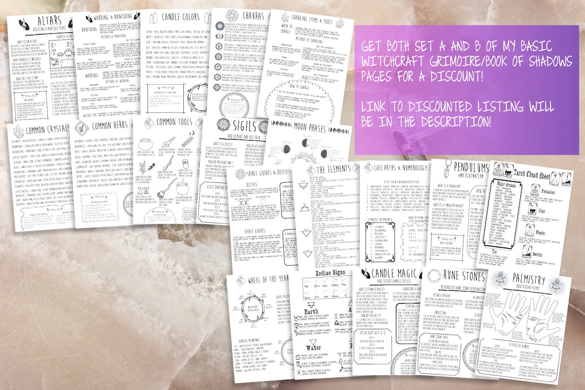 Auras Book of Shadows Pages | Witch Supplies Reference Sheets | How to ...