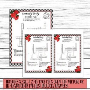 Kentucky Derby Fun Games, Derby Party Games, Scattergories, Word Search ...