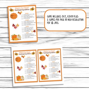 Thanksgiving Game, Whats in Your Phone, Kid Thanksgiving Game ...