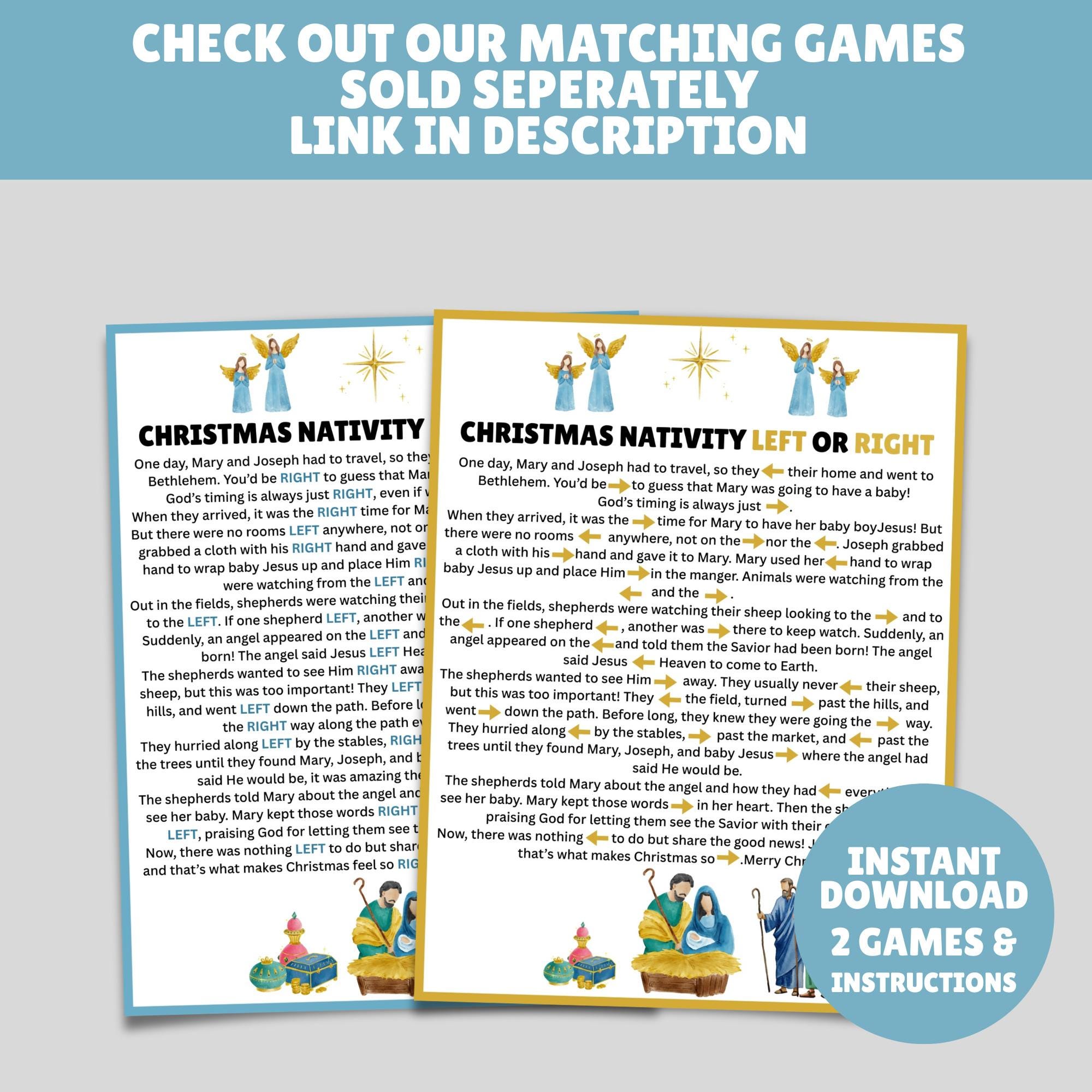 Printable Nativity Emoji Pictionary Christmas Bible Story Game | Fun ...