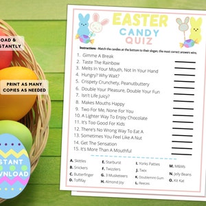 Easter Candy Quiz Game | Fun Family Activity | Kids or Adults Trivia ...