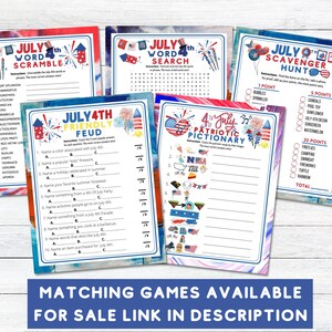 July 4th Party Word Scramble Activity for Adults Kids, Family Reunion ...