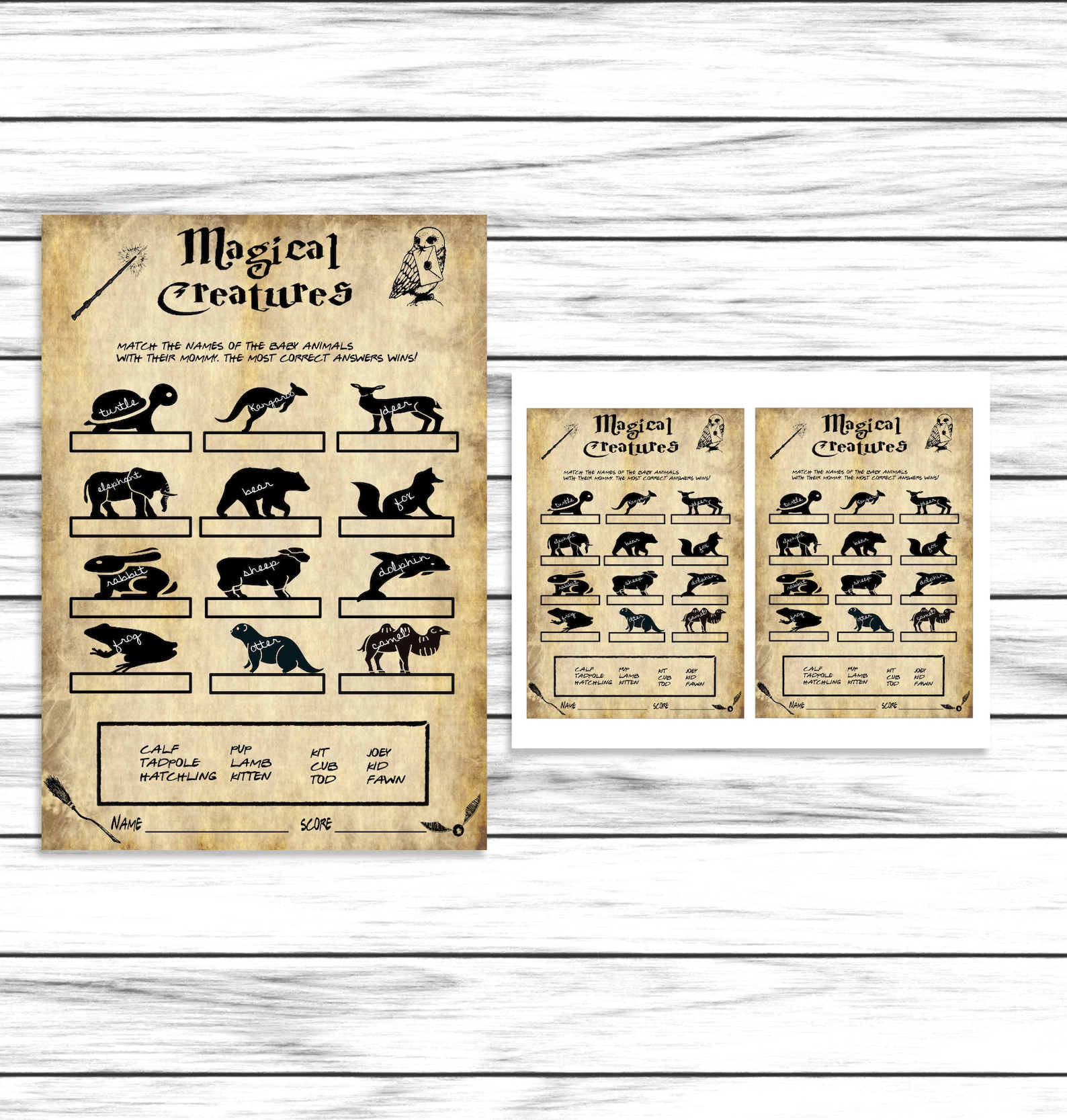 Wizard Baby Shower Games Magic Baby Shower Game Bundle Magic - Etsy