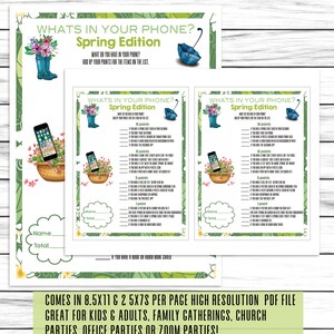 14 Virtual or Printable Spring Party Games, Spring Party Games for ...