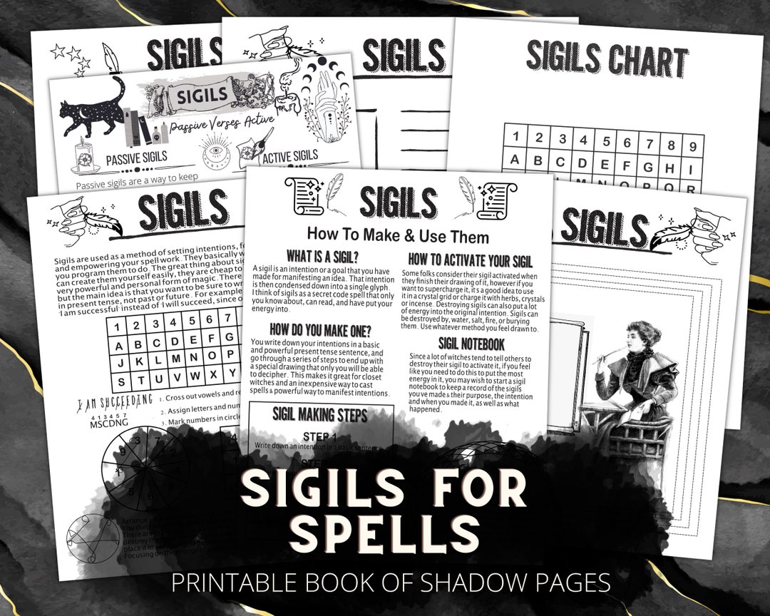 Digital Sigils Book of Shadows Pages | How to Make & Use Sigils Guide ...