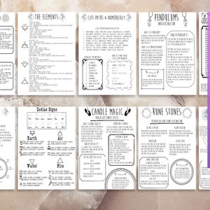 Witchcraft Basic Printable Grimoire Pages, Book of Shadows Pages ...