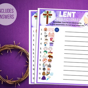 Printable Lent Party Games Set, Kids Lenten Party Activities, Catholic ...