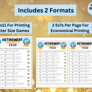 Retirement Party Game | Retirement Trivia Game | Fun Friendly Feud ...