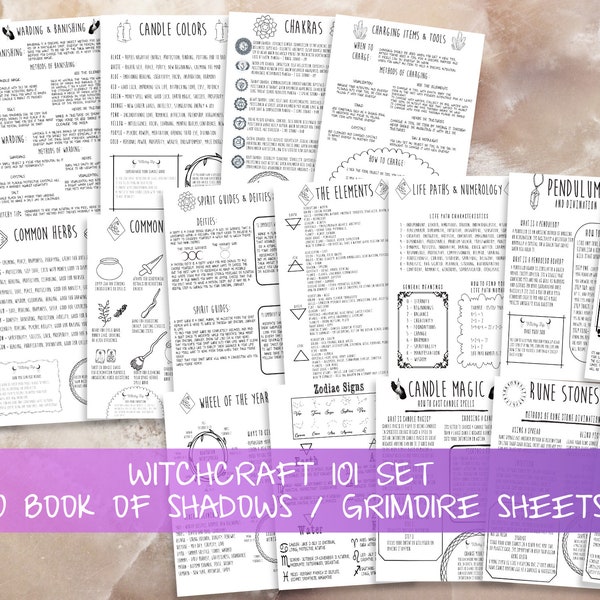 Book of Shadows Printable - Etsy