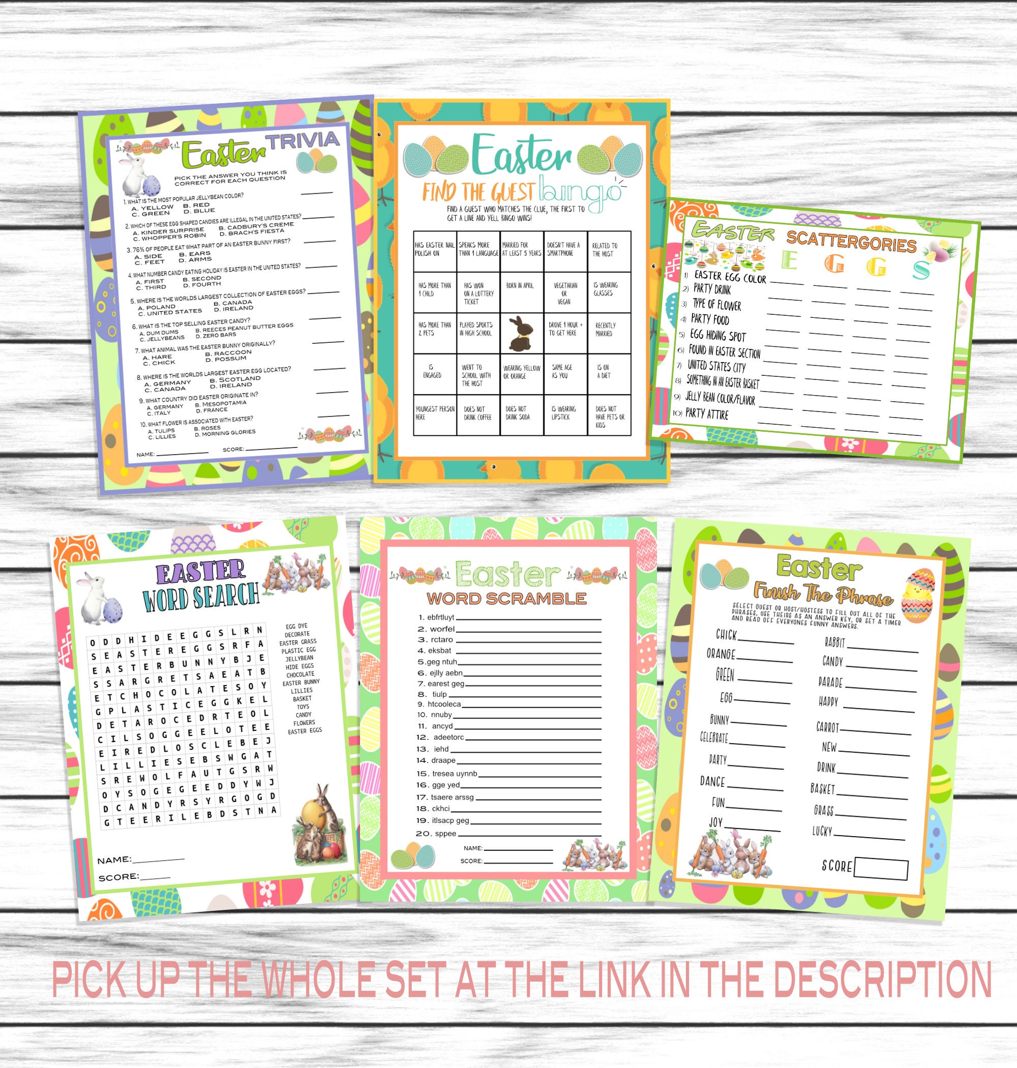 Easter Scattergories Game Easter Word Game Easter Party - Etsy Canada