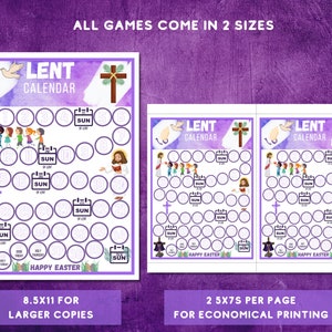 Printable Lent Party Games Set, Kids Lenten Party Activities, Catholic ...