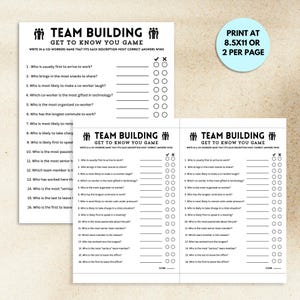 Team Building Get to Know You Game | Office Games | Coworker Games ...