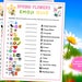 Spring Flower Emoji Trivia Match up | Printable Springtime Game ...