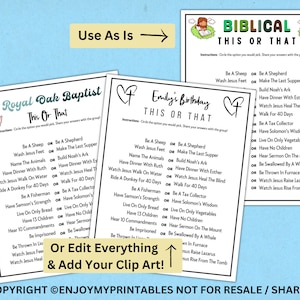 Bible Study Games Bundle | Editable Church Activities for Adults Kids ...