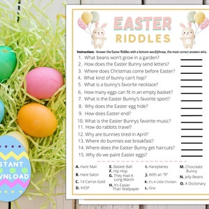 Fun Easter Riddles Printable Game | Family Activity | Kids or Adults ...