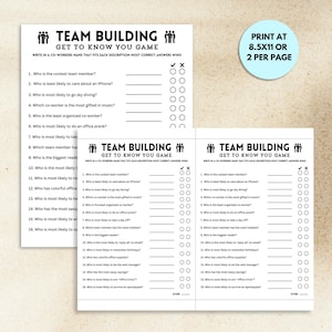 Team Building Get to Know You Game | Office Games | Coworker Games ...