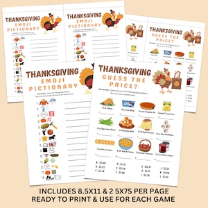 Thanksgiving Games | Editable Thanksgiving Party Games | Thanksgiving ...