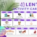 Lent Printable Kids Activity Cards, Childrens Lenten Activities, Lent ...