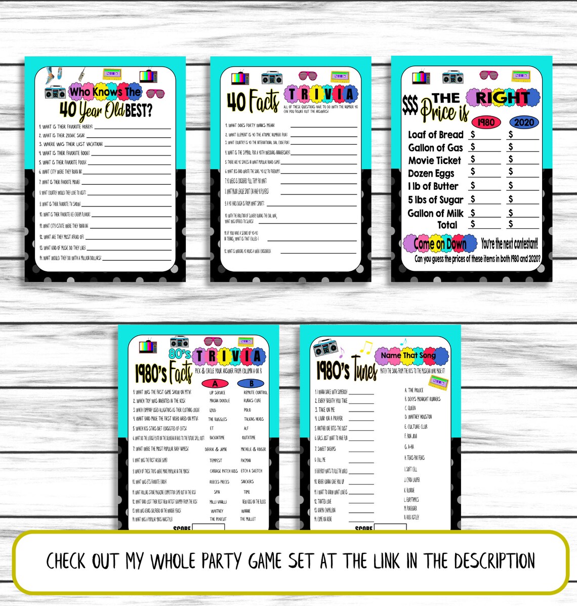 40th Birthday Party Games How Well Do You Know the 40 Year - Etsy