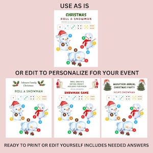 Christmas Party Editable Games | Printable Xmas Game Bundle | Christmas ...