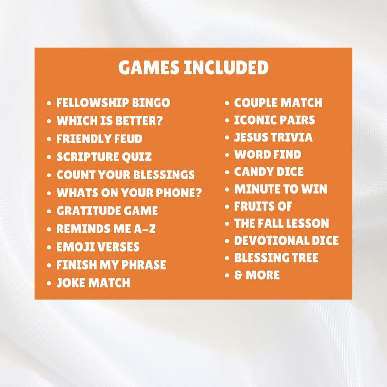 25 Christian Fall Bible Game Bundle, Autumn Women's Ministry & Youth ...