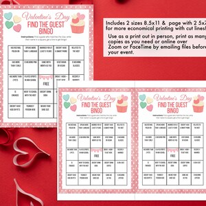 Find the Guest Bingo Ice Breaker Game -classroom Office Valentines Day ...