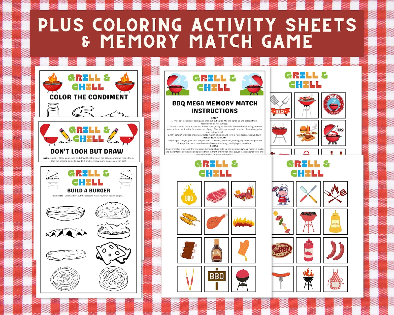 BBQ Grill & Chill Party Games for Adults Kids | I Do BBQ Shower Summer ...