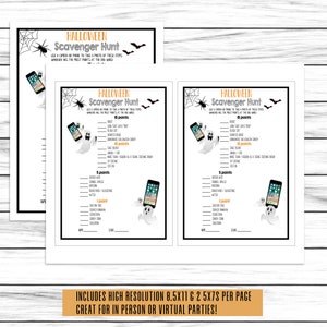 Halloween Scavenger Hunt Game Virtual or Printable Halloween - Etsy