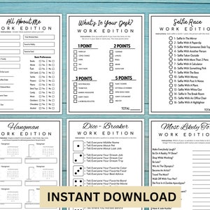 Editable Office Party Games | Work Party Games | Team Meeting | Work ...