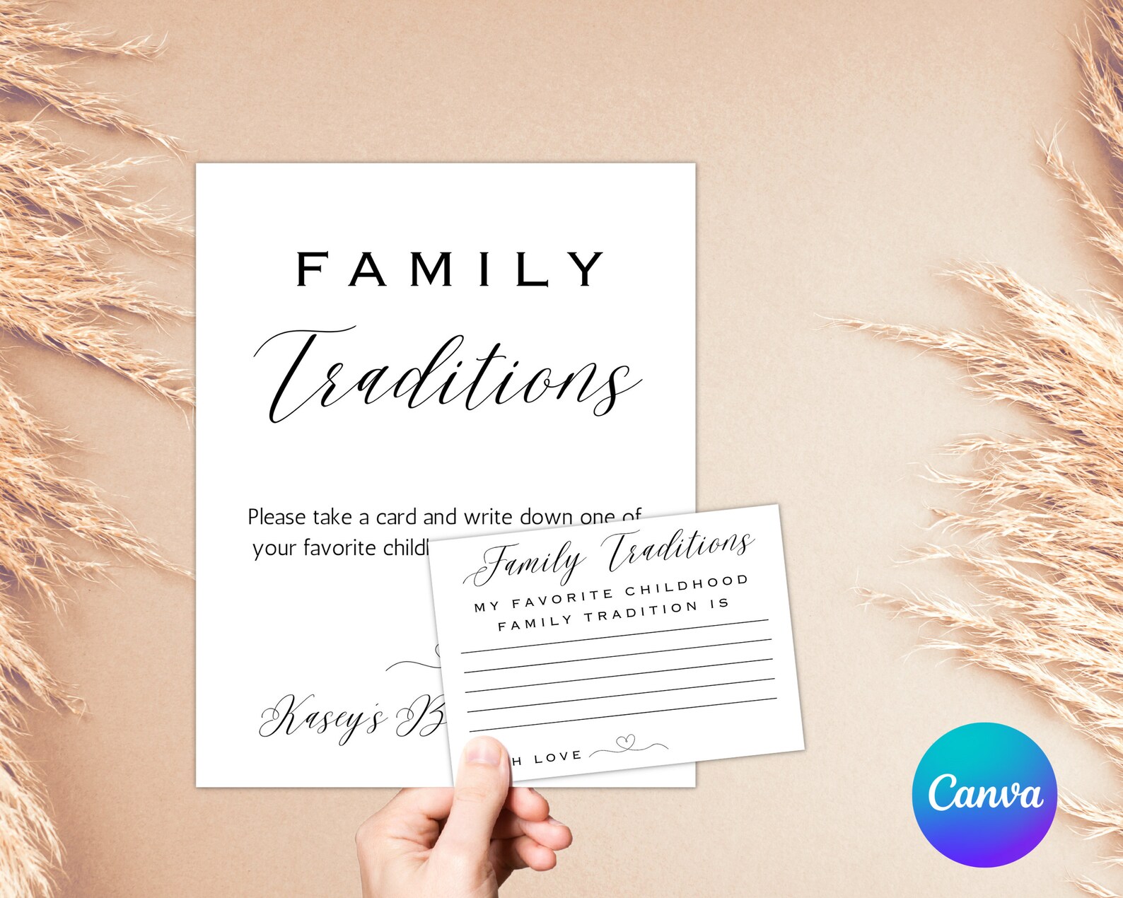 Family Traditions Sign & Card Share A Childhood Memory Baby - Etsy