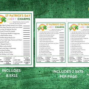 Printable St Patricks Day Lucky Charm Game | Irish Quiz | St Paddys ...