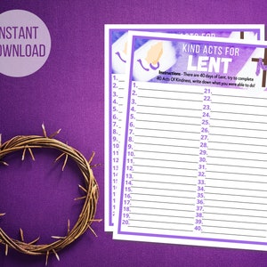 Printable Lent Party Games Set, Kids Lenten Party Activities, Catholic ...