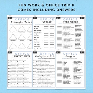 Office Party Mega Editable Bundle Printable Games for Employee ...