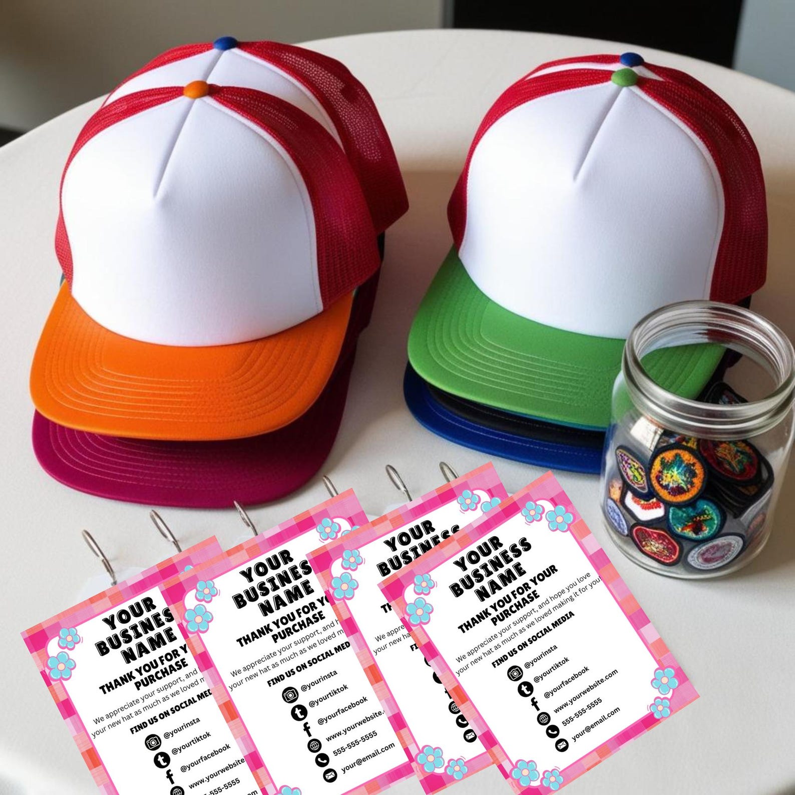 Trendy Trucker Hat Bar Canva Template | Editable Printable Design Your ...