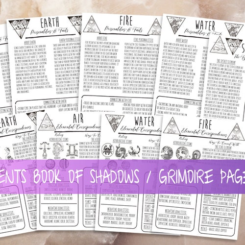 Candle Magic Book of Shadows Pages Witch Supplies Tools - Etsy