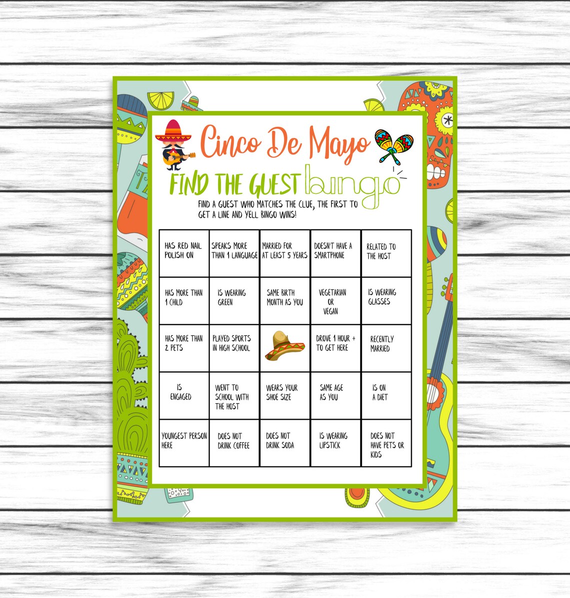 Cinco De Mayo Games Cinco De Mayo Party Games Trivia - Etsy