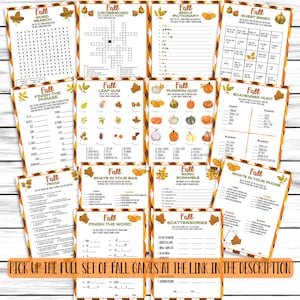Fall Emoji Pictionary Game, Printable or Virtual Game for Adults and ...