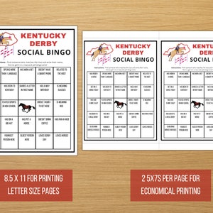 Kentucky Derby Find the Guest Bingo Game | Triple Crown Party Idea ...