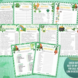 St Patricks Day Emoji Pictionary Game, Saint Pattys Party Quiz ...