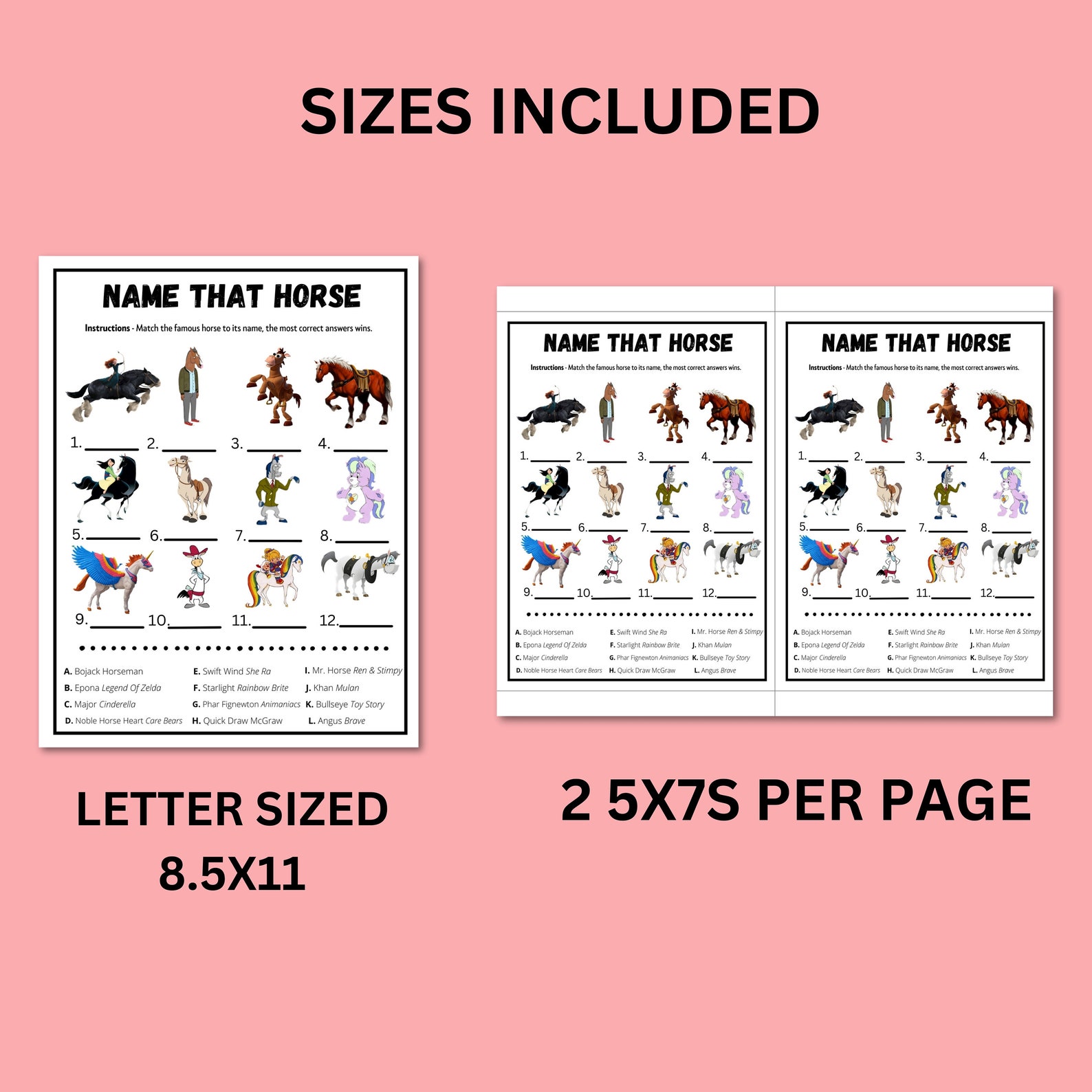 Printable Kentucky Derby Party Games With Answers | 20 Mega Derby ...