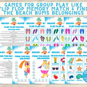 Printable Beach Games & Answers | Ocean Party Games for Kids and Adults ...