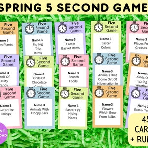 Printable Spring Think Fast Game | Easter Activity for Kids Adults ...