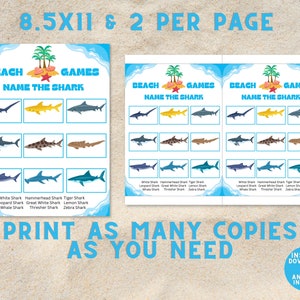 Printable Beach Games & Answers | Ocean Party Games for Kids and Adults ...