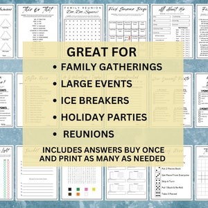 Printable Icebreaker Games | Social Group Activities Editable Template ...