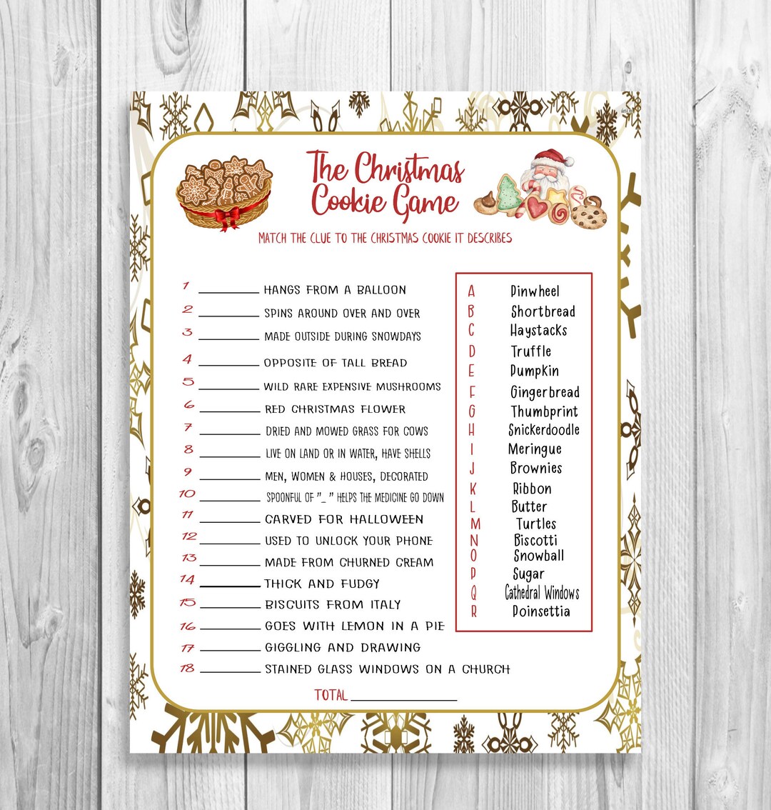 Christmas Game, Cookie Jar Game, Christmas Word Game, Printable Xmas ...