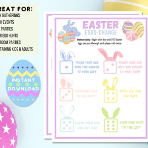 Easter Egg Dice Trading Game for Kids and Adults | Egg Exchange Swap ...